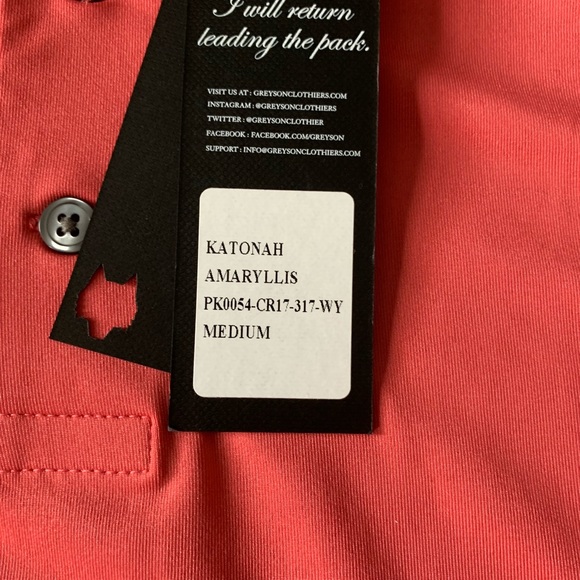 Greyson | Shirts | Greyson Short Sleeve Polo Shirt Wolf Golf Medium ...